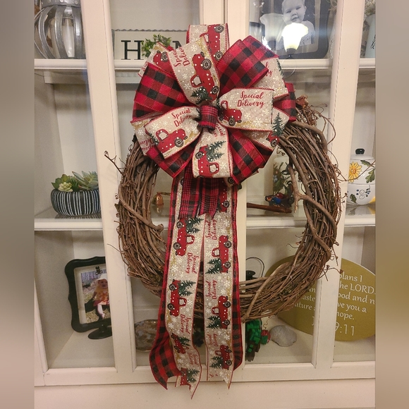 Holiday | Red Truck Tree Topper Bow | Poshmark